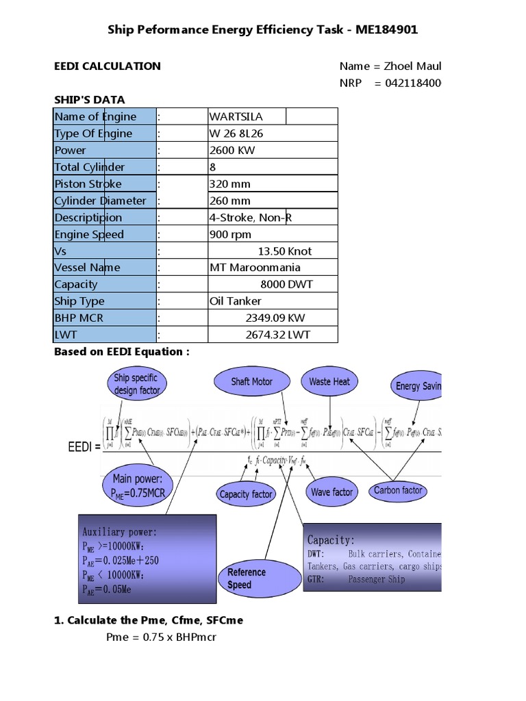 EEDI Calculation for Oil Tankers | PDF | Engines | Diesel Engine