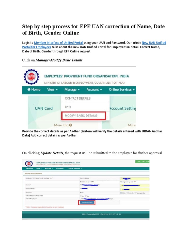 Process Note - Modify Basic Details | PDF | Career & Growth