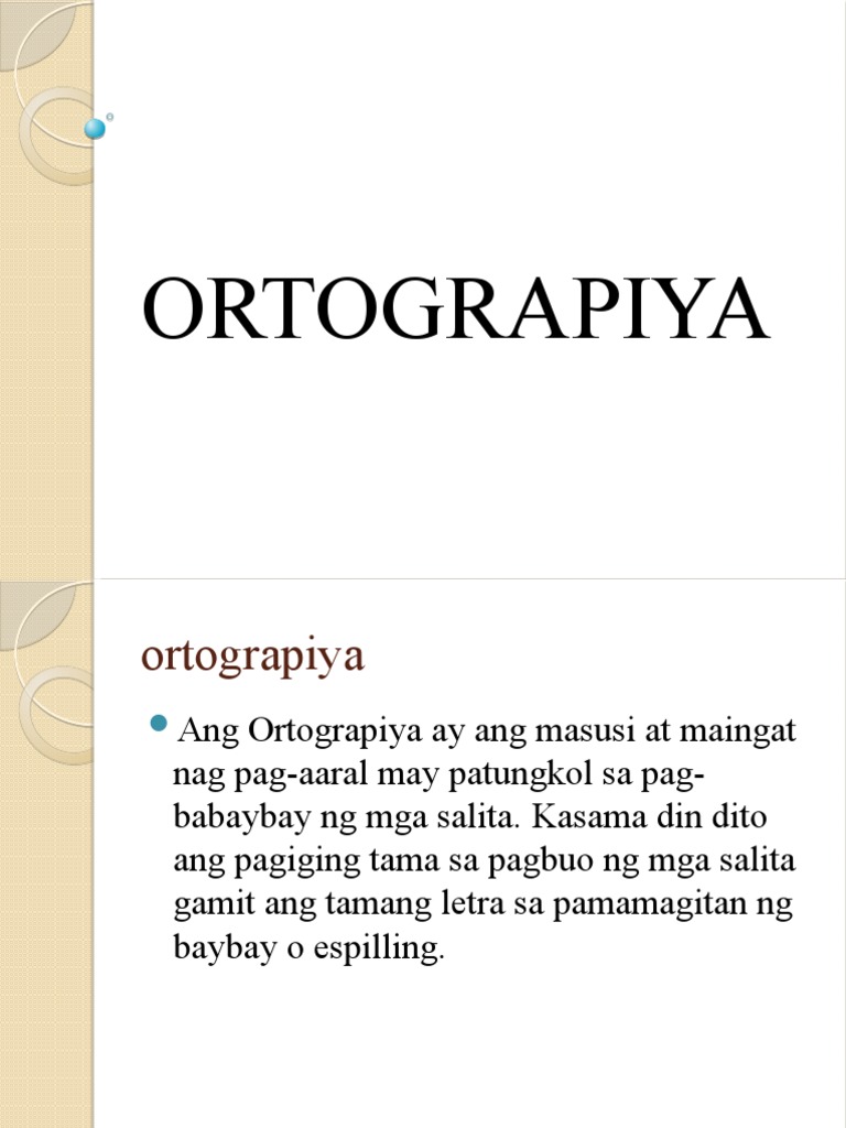 ORTOGRAPIYA | PDF