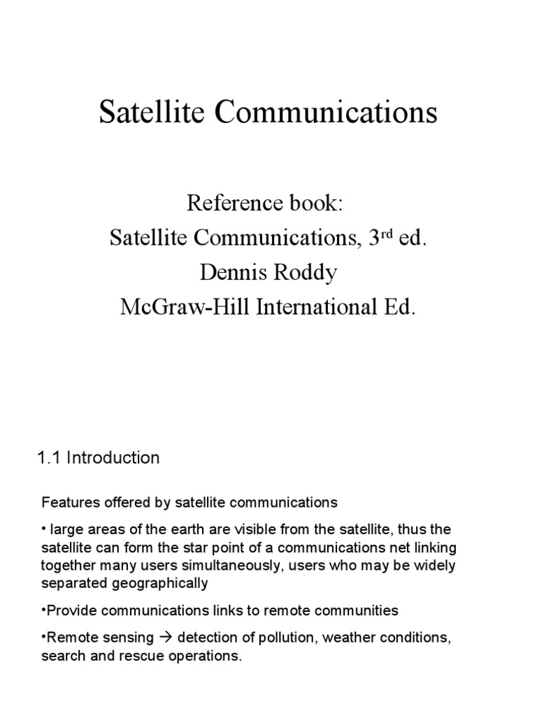 Satellite Communications: Reference Book: Satellite Communications, 3 ...