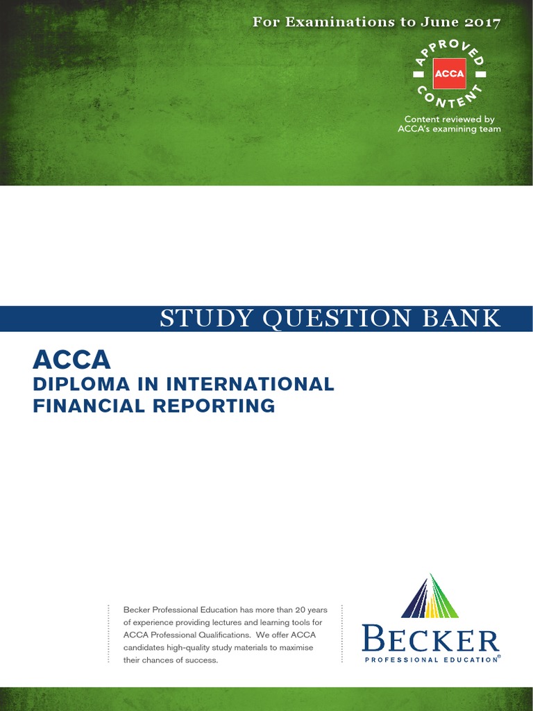 Study Question Bank Becker F7 DipIFR | PDF | International Financial ...