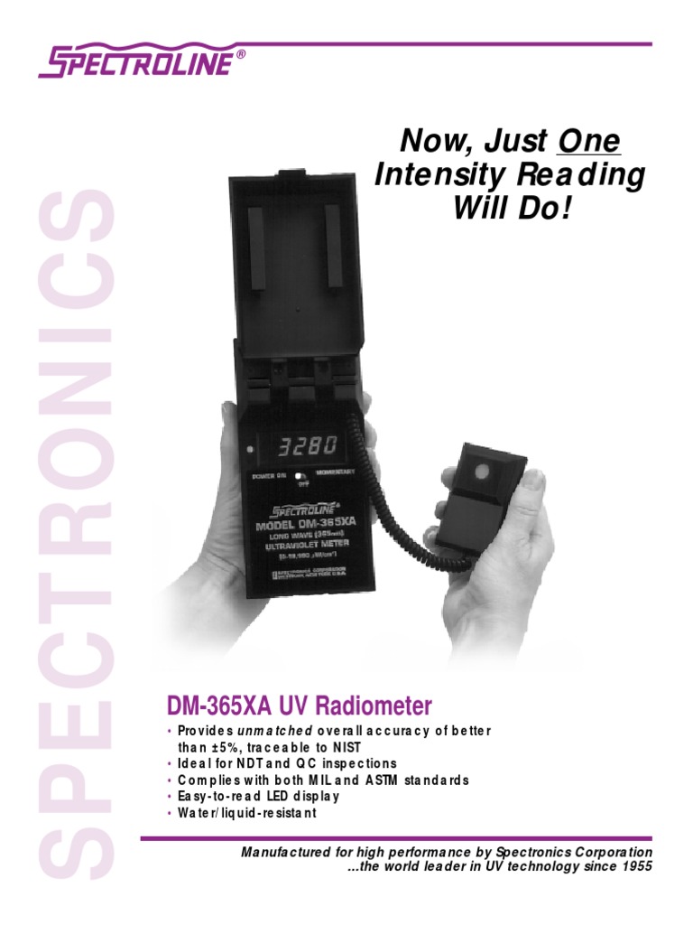 011 DM-365XA-UV-Radiometer-Flyer-A91176-4 | PDF | Calibration | Optical ...