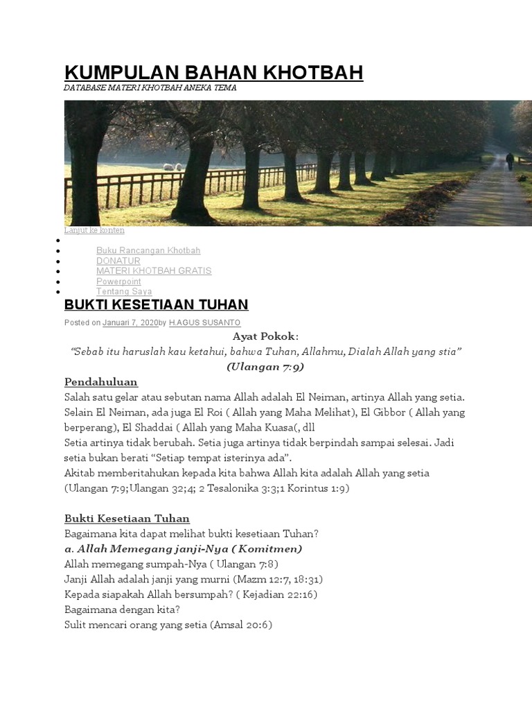 Kumpulan Bahan Khotbah | PDF