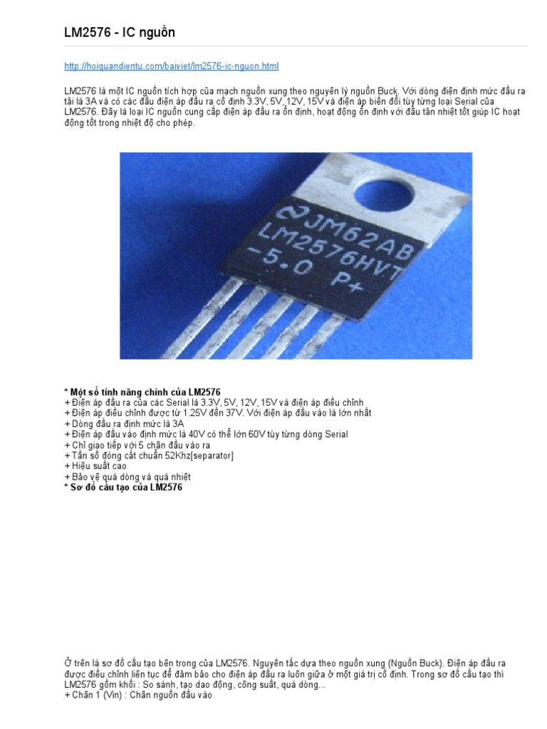 LM2576 - IC Ngu N | PDF