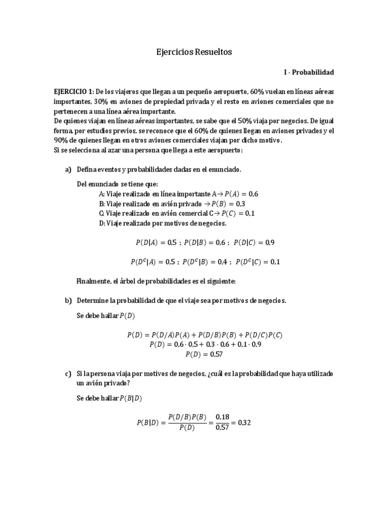 Ejercicios Resueltos Probabilidad y Variables Aleatorias | PDF | Distribución de veneno ...