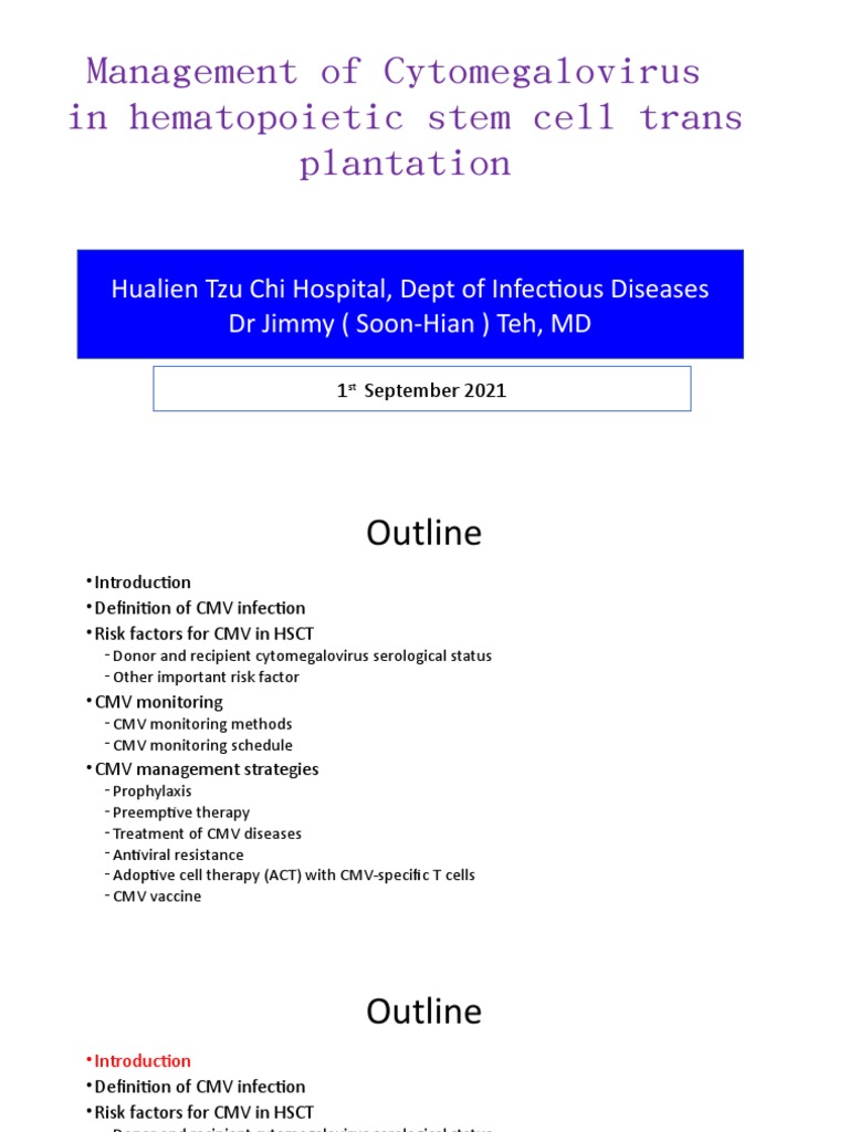 Management of CMV in HSCT (Sharing Version) | PDF | Hematopoietic Stem ...