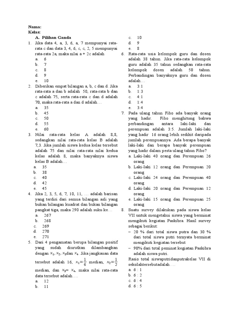 Soal Mini Riset | PDF
