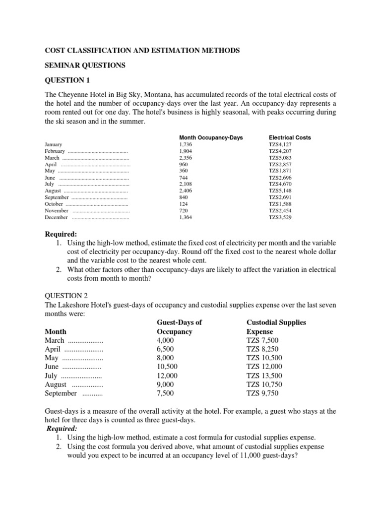 Cost Classification and Estimation Methods | Download Free PDF | Cost | Inventory