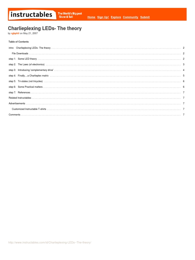 Charlieplexing Leds The Theory Pdf Series And Parallel Circuits Light Emitting Diode