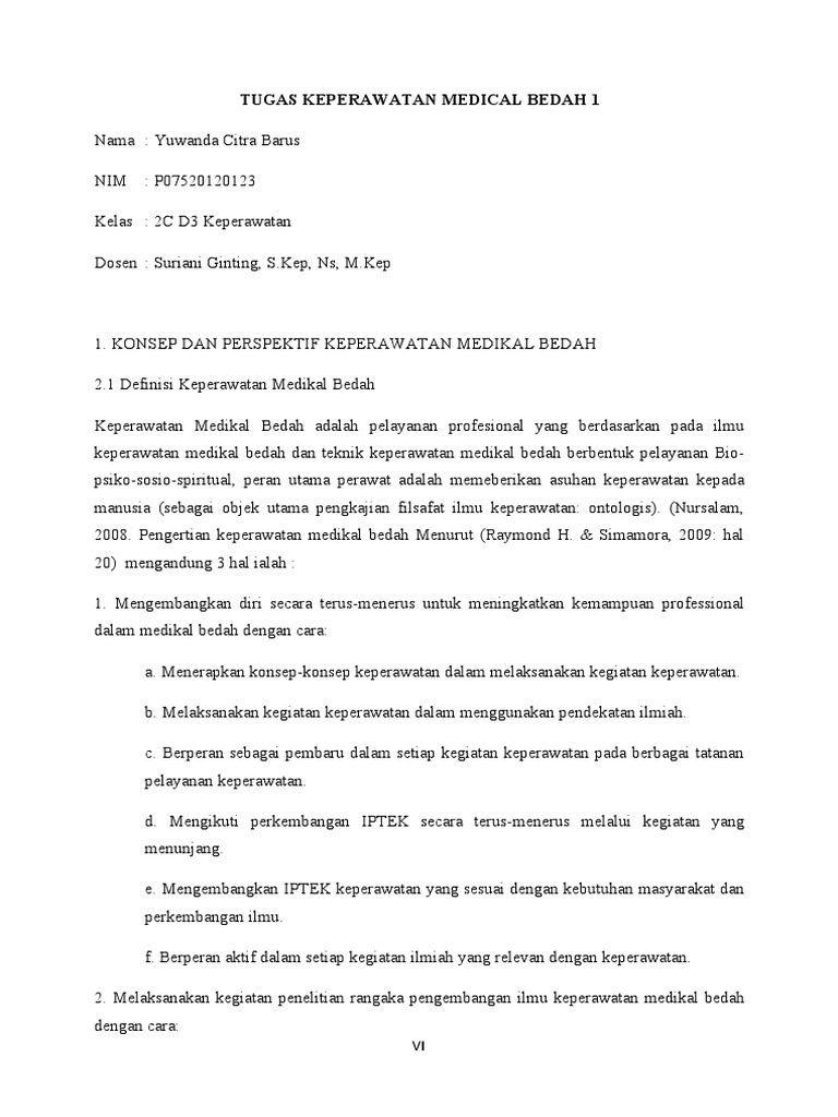 Tugas KMB 1 Yuwanda Citra Barus 2C D3 Keperawatan | PDF