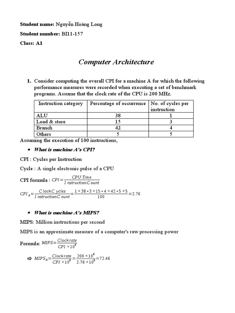 CPU Performance Analysis and Comparisons | PDF | Central Processing ...