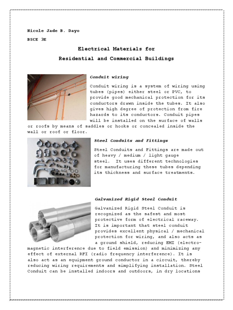 Electrical Materials For Residential and Commercial Buildings | PDF ...