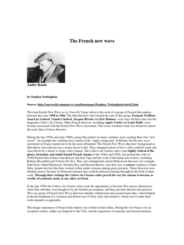 Overview of French New Wave Cinema | PDF | Cinema | Leisure