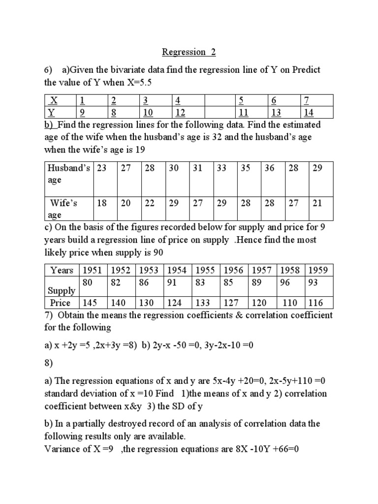 Regression 2 | PDF | Correlation And Dependence | Regression Analysis