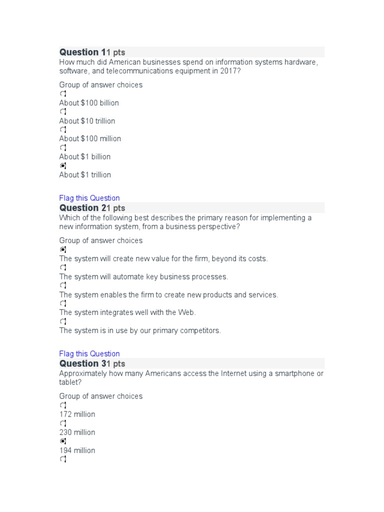 MIS Test 2 | PDF | Information System | Internet