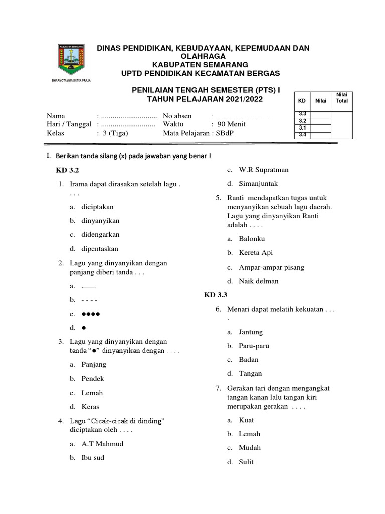Soal PTS SBDP | PDF