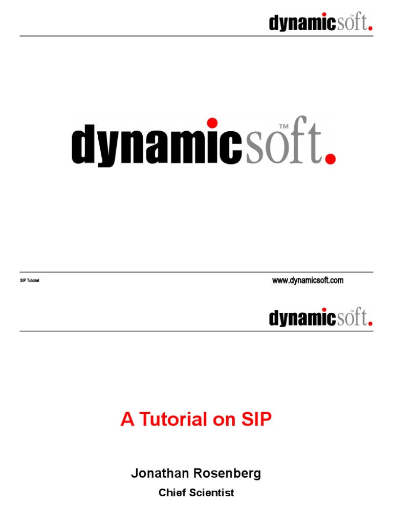 Sip Tutorialv2 Pdf Session Initiation Protocol Proxy Server