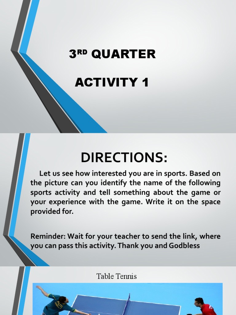 Sports Activity Reflection Guide | PDF | Games & Activities | Home & Garden