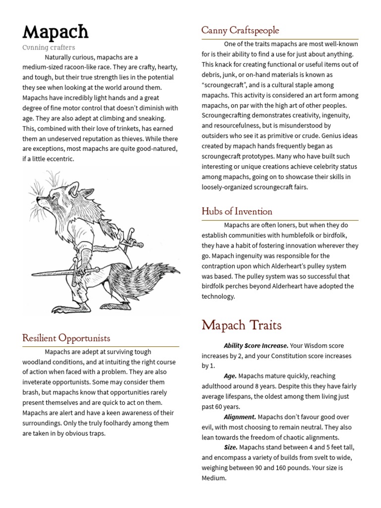 Humblewood - Mapach | PDF