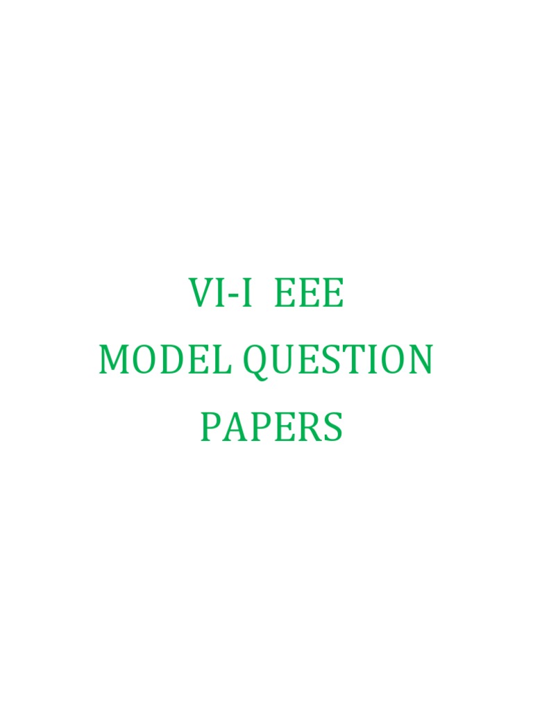 IV-I EEE Question Bank | PDF | Programmable Logic Controller | Computer ...
