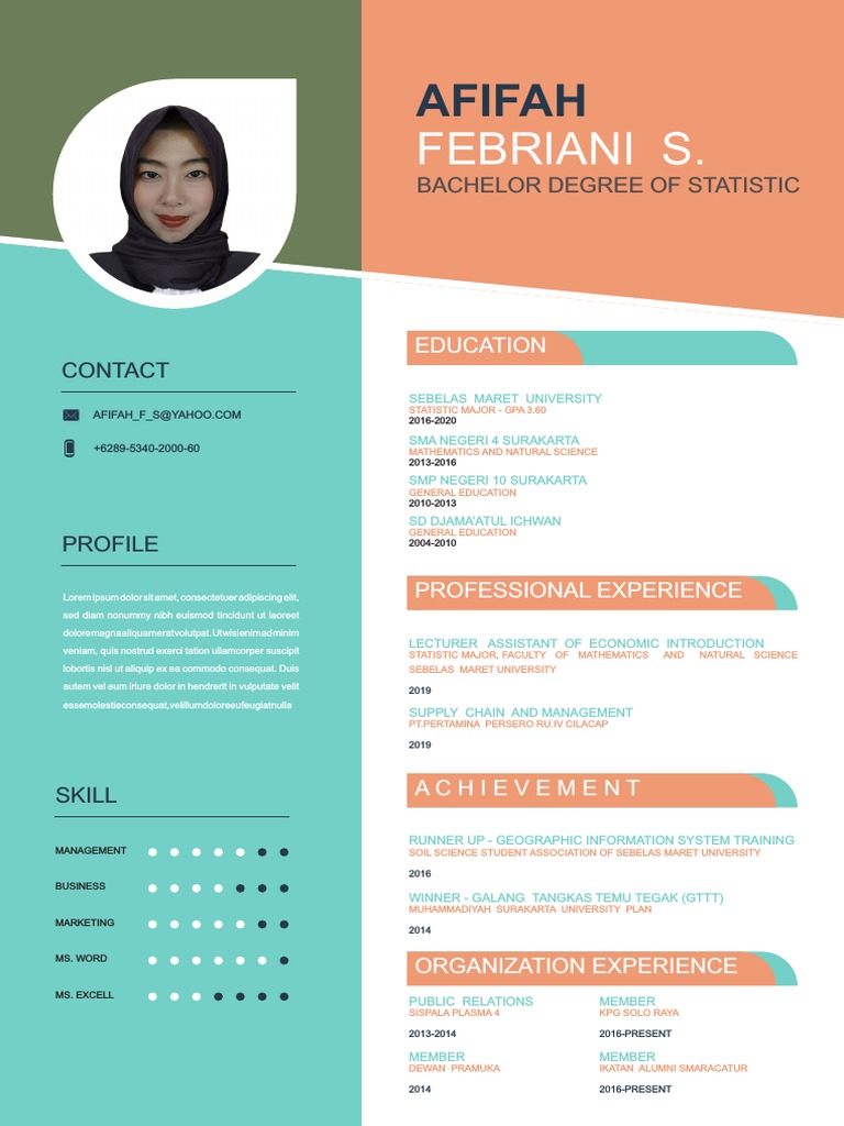 CV Afifah | PDF