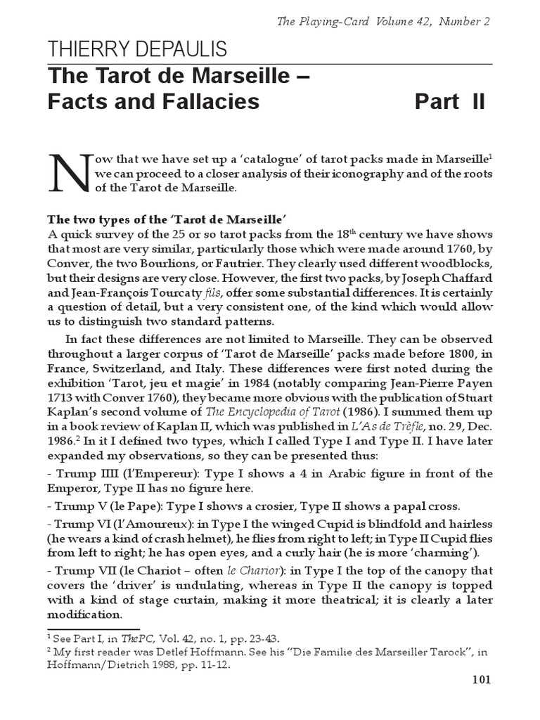 Playing Card Thierry Depaul Is 2 | PDF | Tarot | Playing Cards