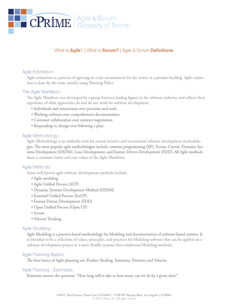 Agile Scrum Glossary | PDF | Scrum (Software Development) | Agile ...