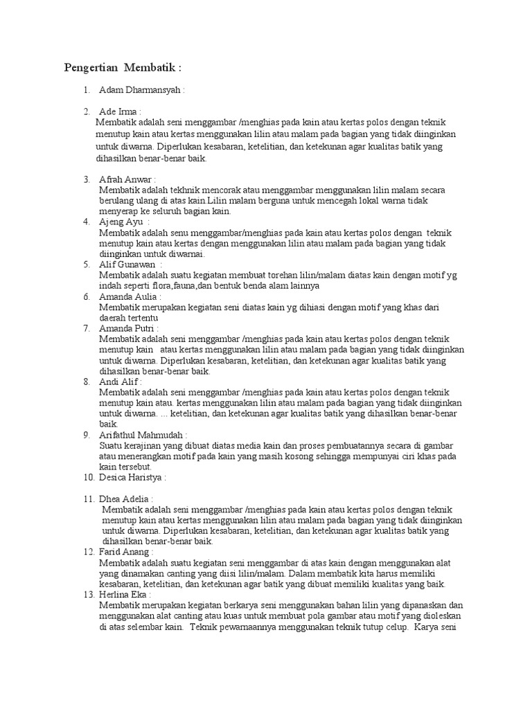 3.pengertian Membatik | PDF