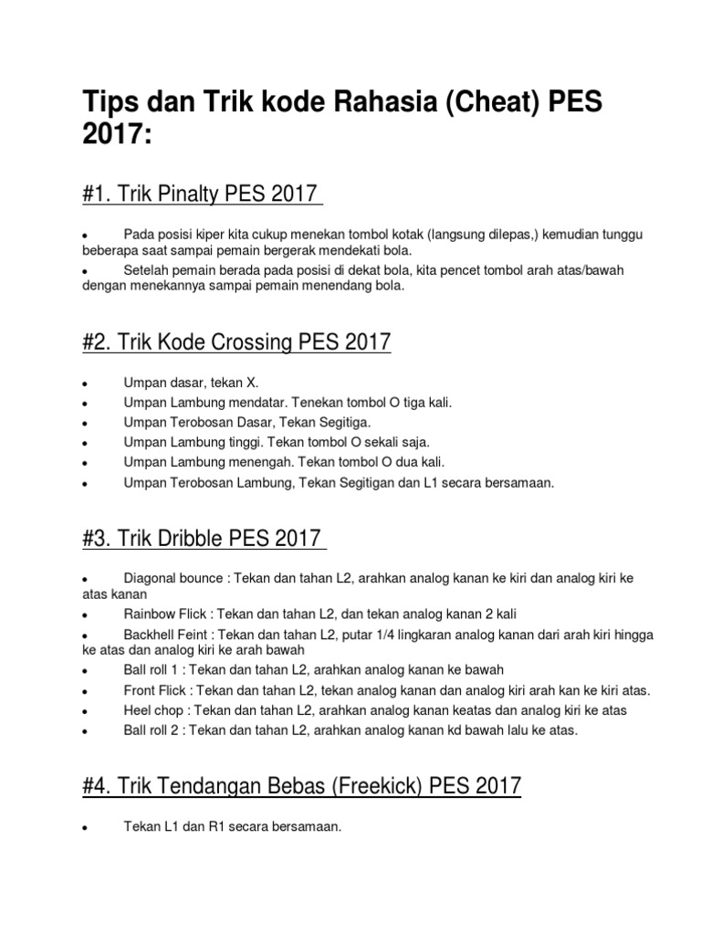 Tips Dan Trik Kode Rahasia | PDF