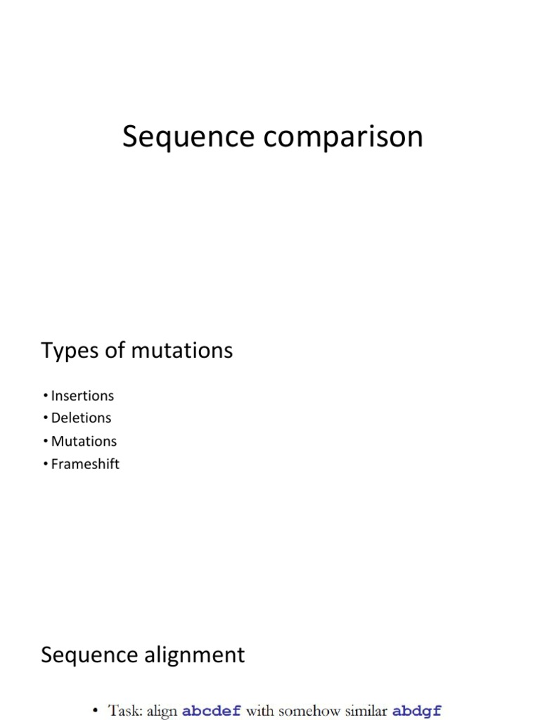 Sequence Comparison | PDF | Sequence Alignment | Genetics