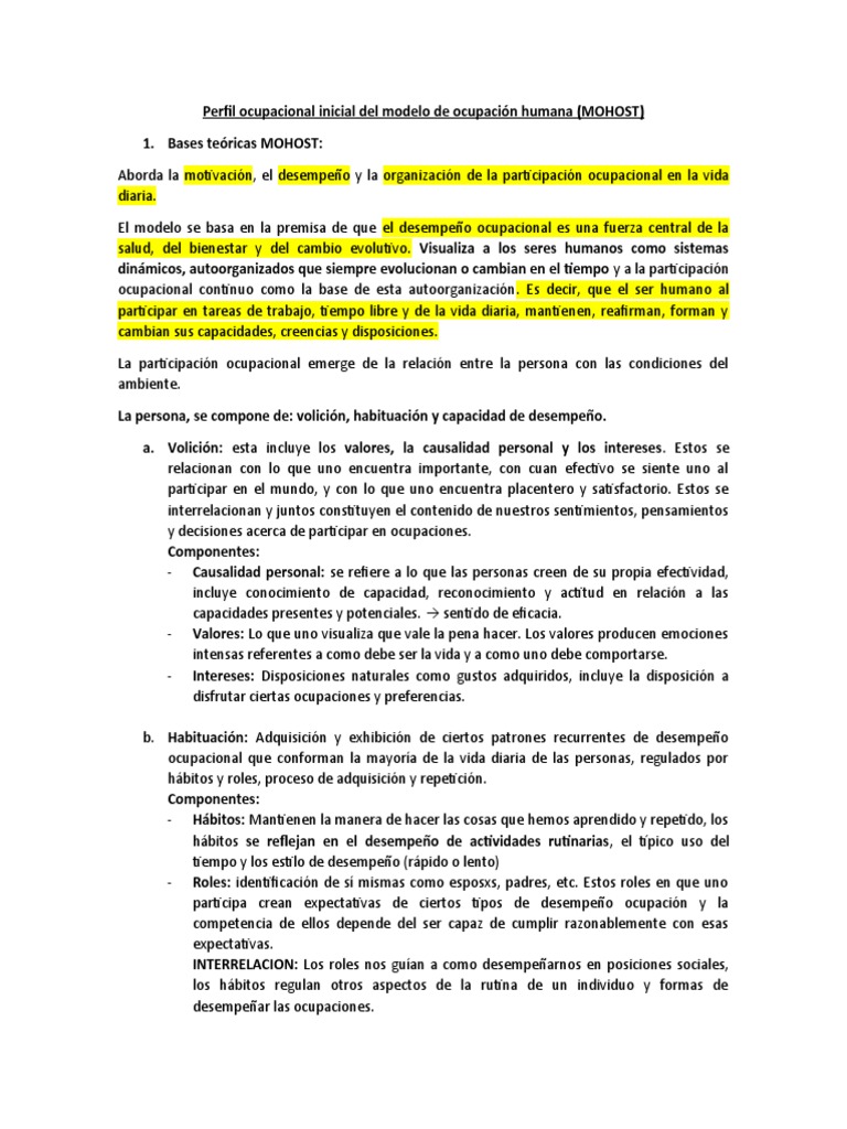 Resumen MOHOST | PDF | Comunicación | Evaluación