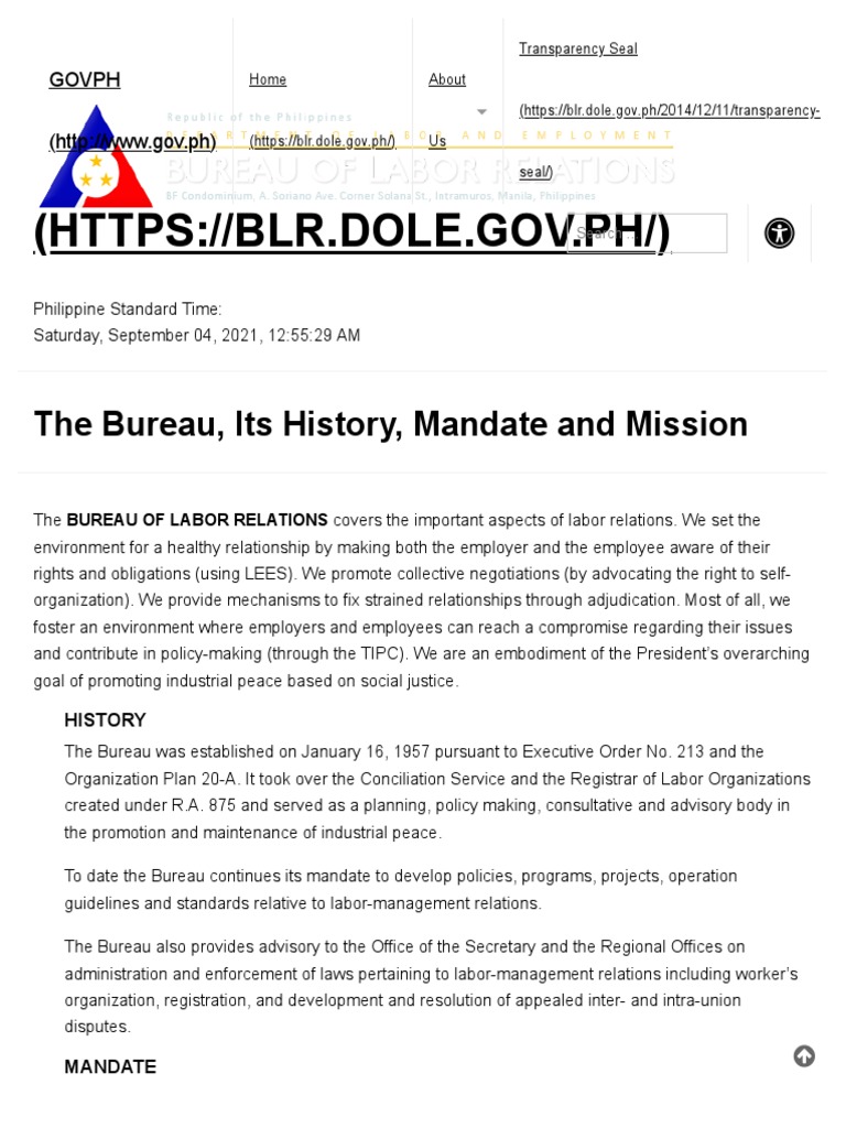 History of BLR, DOLE | PDF | Employment | Collective Bargaining