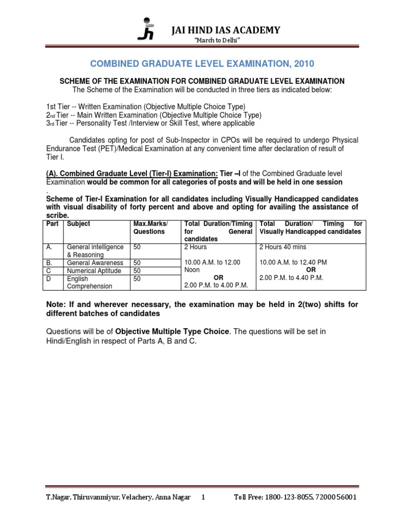 Combined Graduate Level Examination | PDF | Reason | Numbers