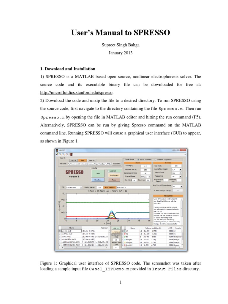 User's Manual To SPRESSO: 1. Download and Installation | PDF | Simulation | Graphical User ...