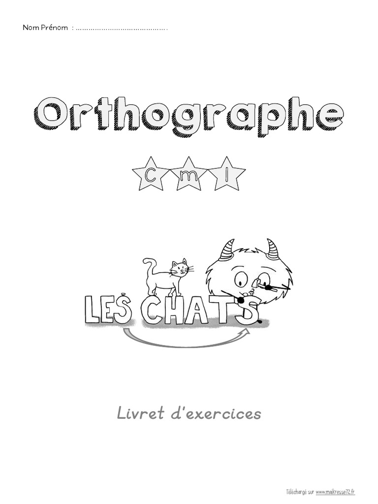 Exercices d'orthographe CM1 avec corrections | PDF | Genre grammatical ...