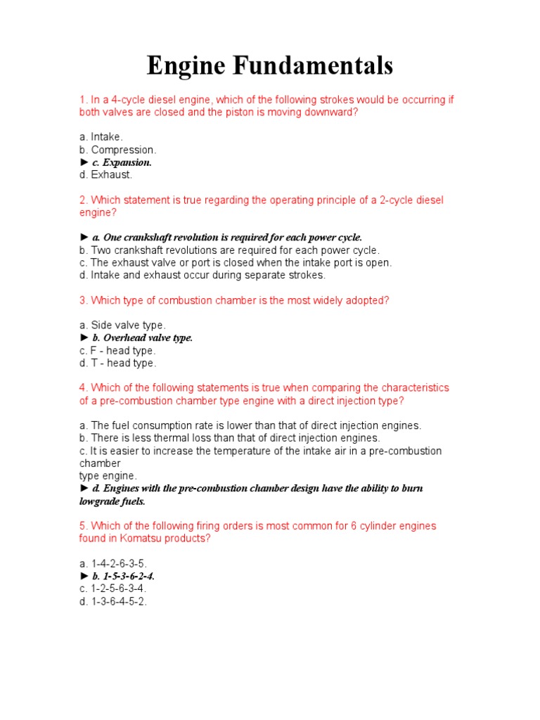 Engine Fundamentals: Diesel Engine Systems | PDF | Internal Combustion ...