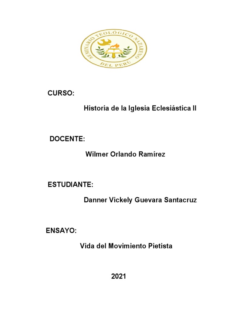 Vida y Fundamentos del Pietismo | PDF | protestantismo | Iglesia Católica