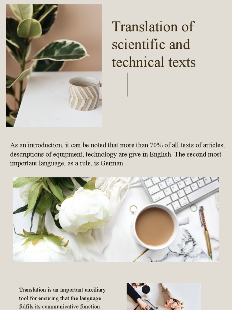 Translation of Scientific and Technical Texts | PDF | Translations ...