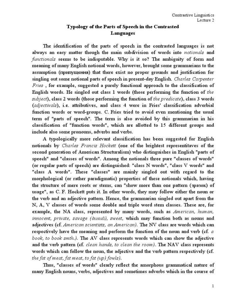 Typological Features of The Noun | PDF | Part Of Speech | Grammatical ...