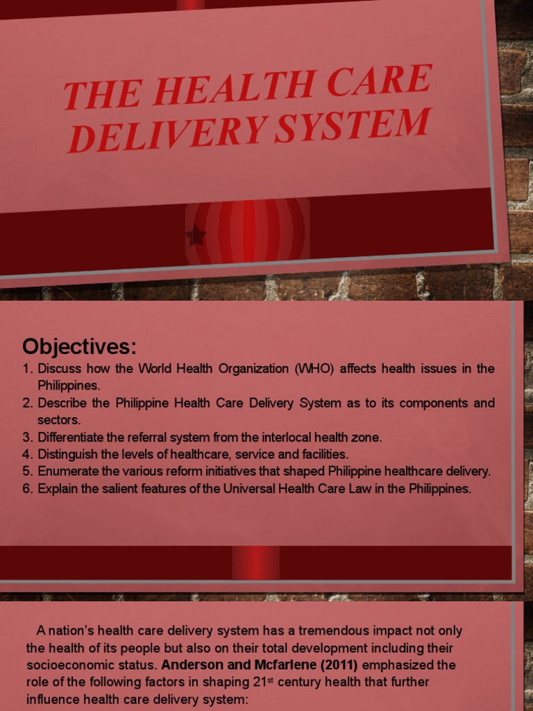NCM 104 Lecture Chapter 2.1 Health-Care-Delivery-System 1 | PDF | World ...