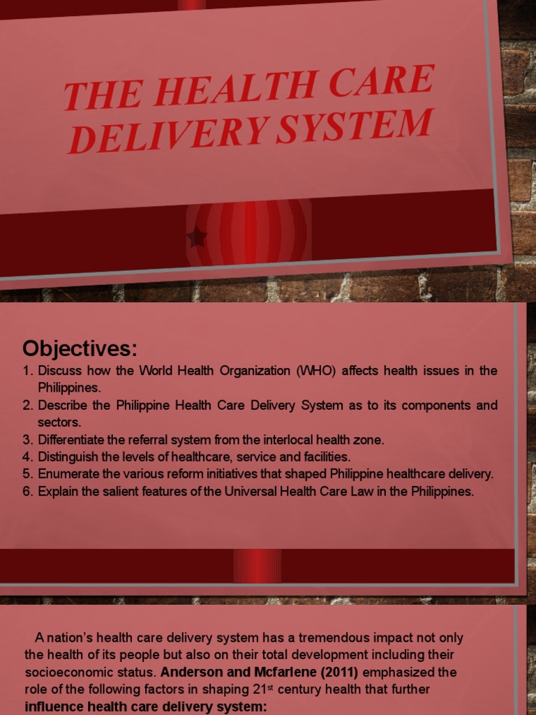 Philippine Health Care Delivery System | PDF | Millennium Development ...