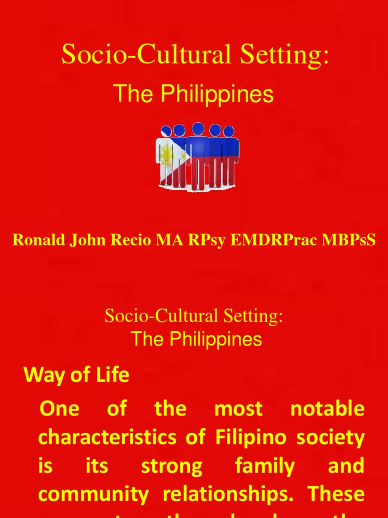 Socio-Cultural Setting in The Philippines | PDF | Philippines
