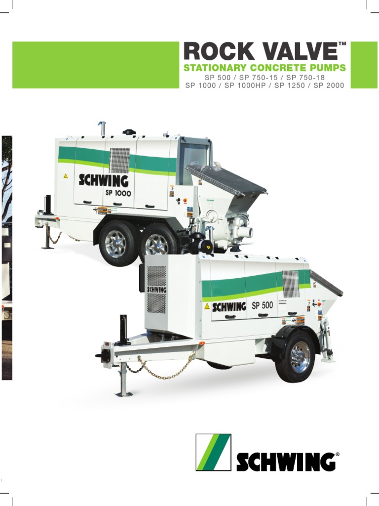 Rock Valve: Stationary Concrete Pumps | PDF | Pump | Engines