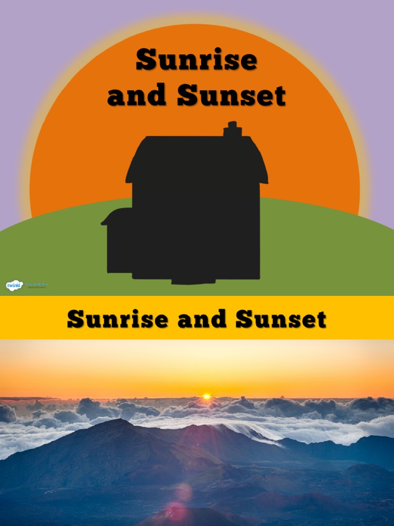 T T 11935 KS1 Science Sunrise and Sunset Seasons Lesson Teaching ...