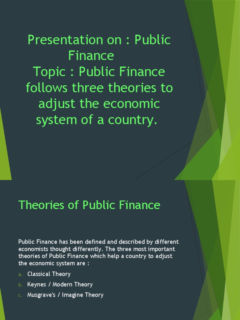 Three Theories of Public Finance: Classical, Keynesian, and Musgrave's ...