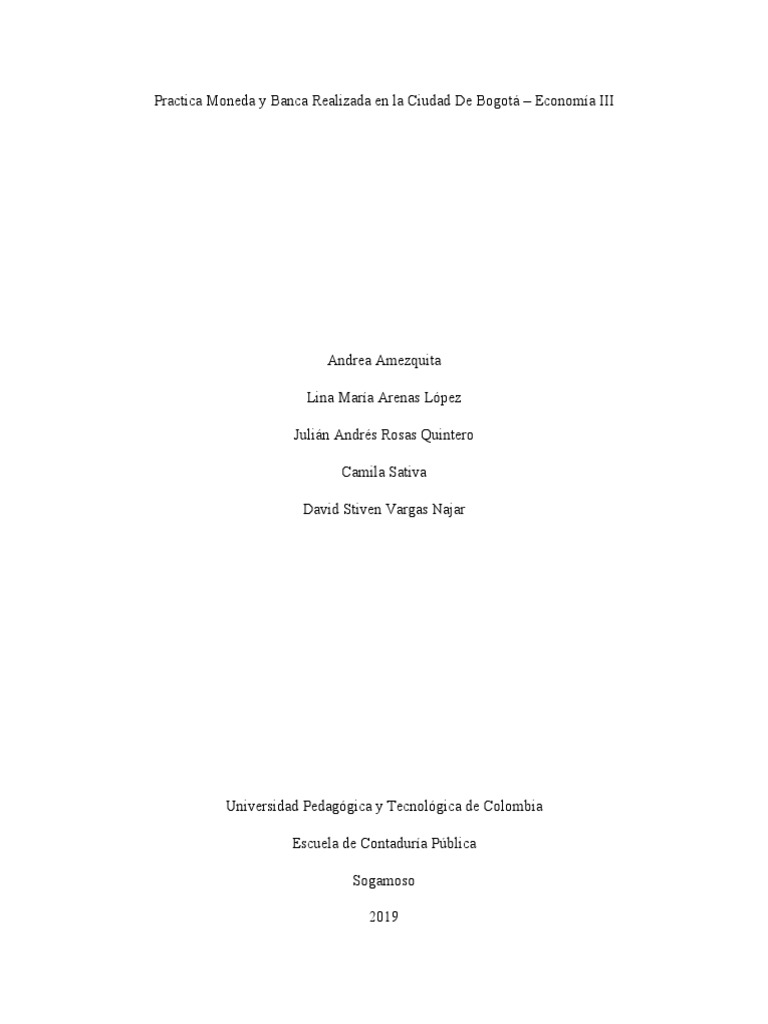 Practica Moneda y Banca-ECONOMIA | PDF | Bancos | Monedas