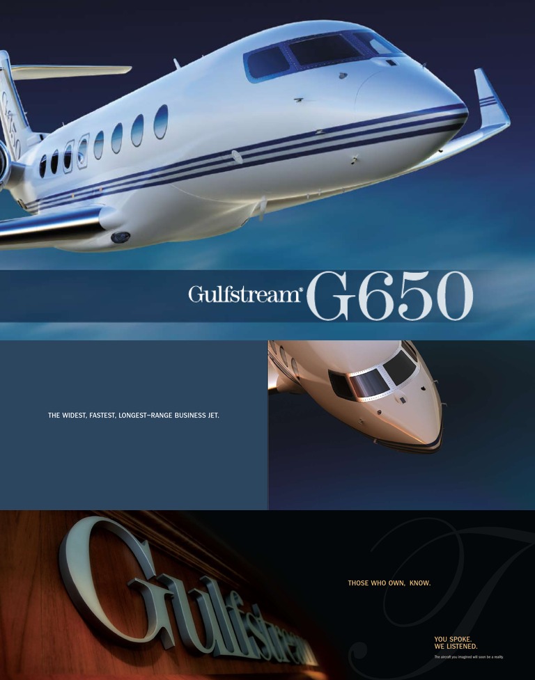Gulfstream G650 | PDF | Aircraft Configurations | Jet Aircraft