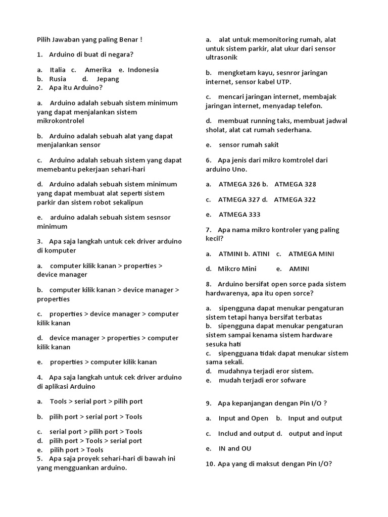 Soal Uas Embedded System 1 | PDF