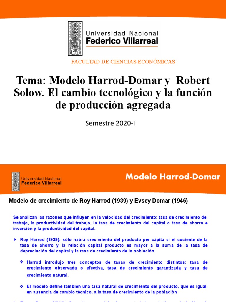 Semana 3 - 31 Ago y 05 Set - El Modelo Harrod-Domar. Robert Solow | PDF | Crecimiento económico ...