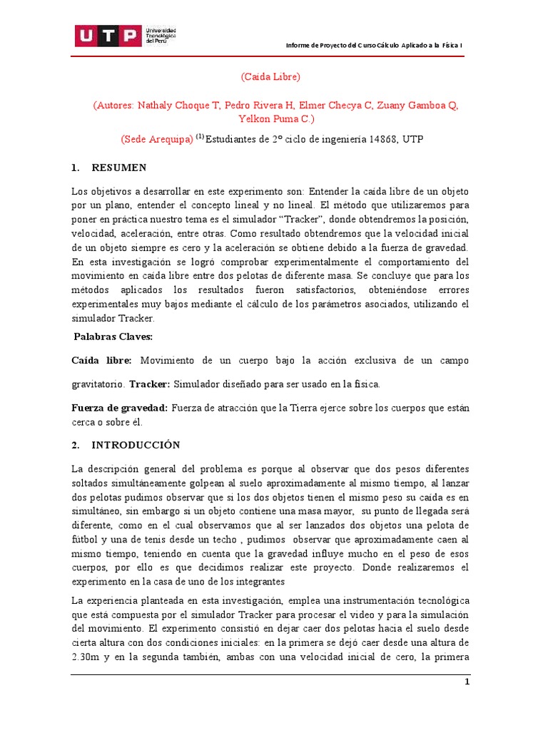 Avanze 2 El Proyecto Final Fisica Word | PDF | Física | Metrología
